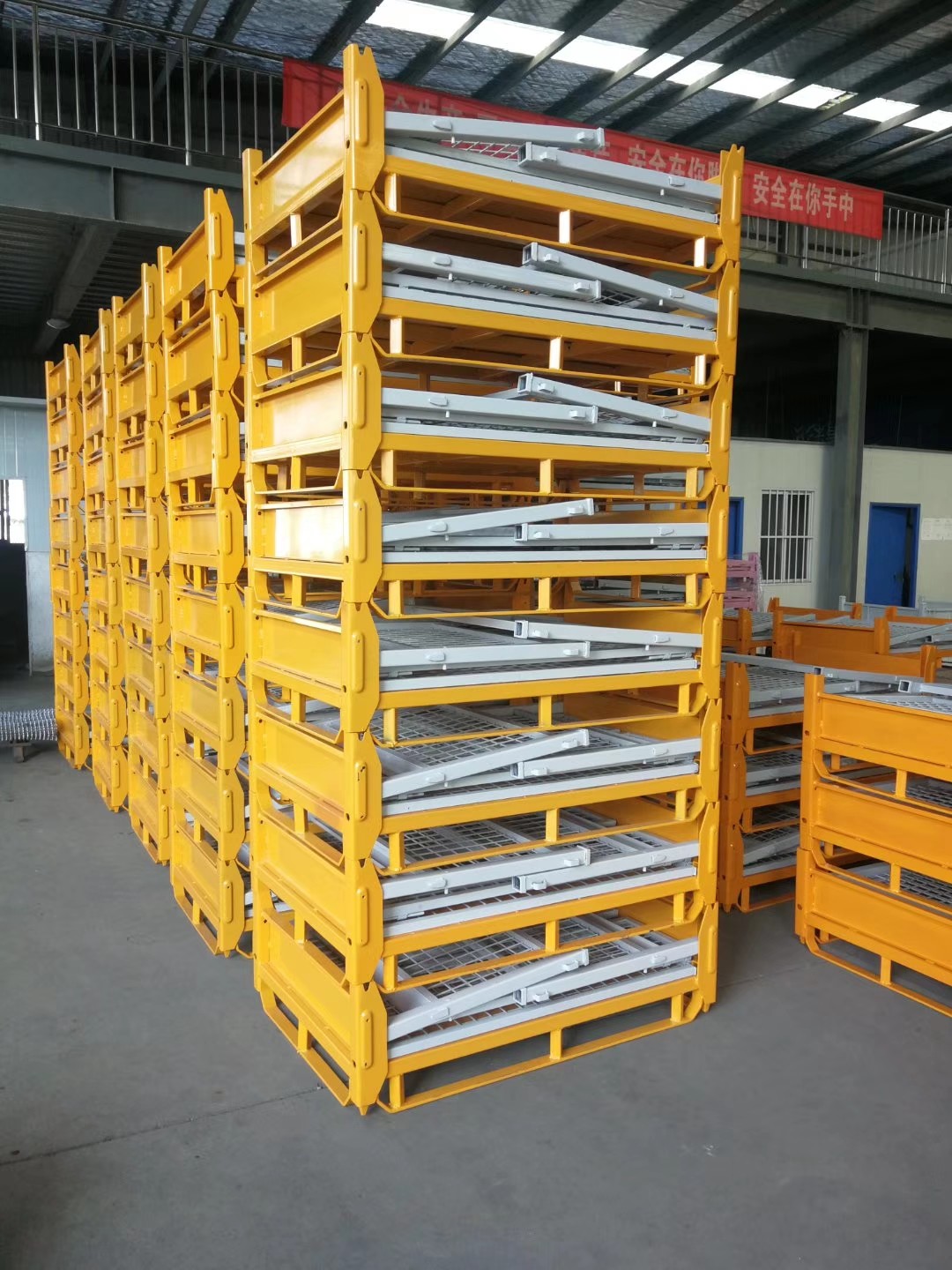 Heavy Duty Folding Metal Pallet Box for Industrial Storage