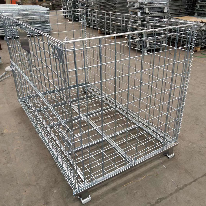 Stackable Galvanized Wire Mesh Storage Cage - 500-1000KG Capacity