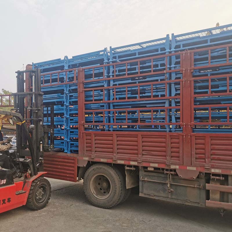 Heavy-Duty Foldable Steel Pallet Box for Industrial Storage