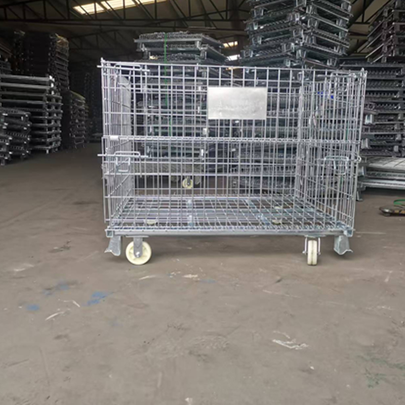 Customized Foldable Metal Folding Storage Cag Wire Mesh Container ...