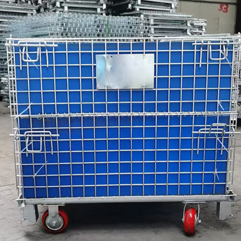 Customized Foldable Metal Folding Storage Cag Wire Mesh Container ...